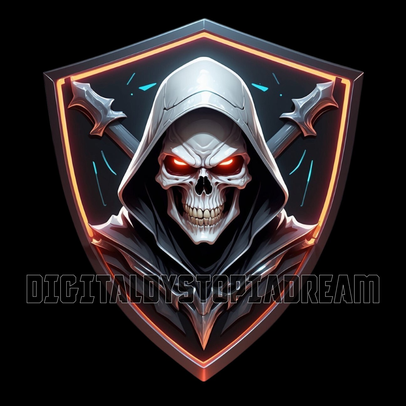 Cyberpunk Grim Reaper Shields Twitch Sub/bit Badges for Streamers ...