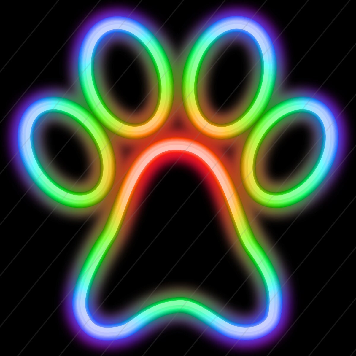 Neon Paws Twitch/kick Sub Bit Badges for Streamers,vtubers,dog and Cat ...