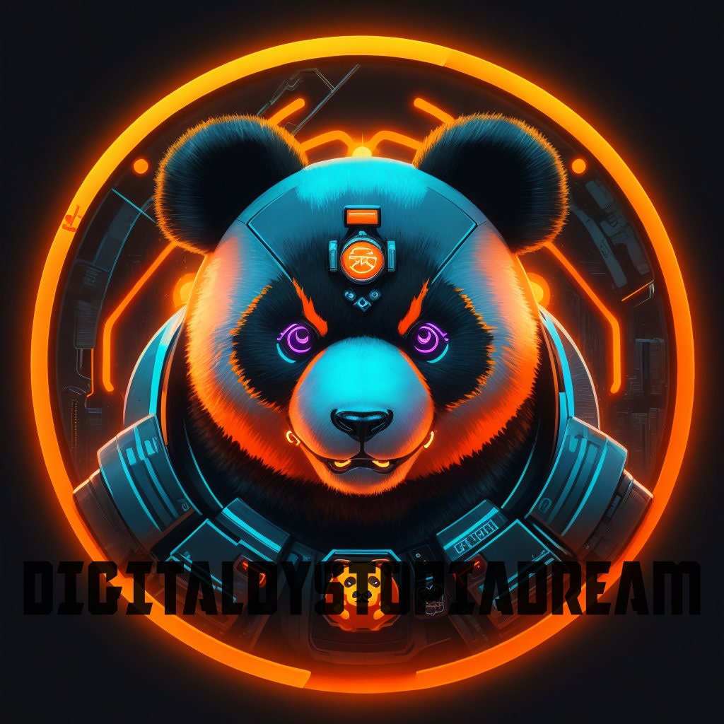 Cyberpunk Panda Bears Twitch Kick Sub and Bit Badges for Streamers ...