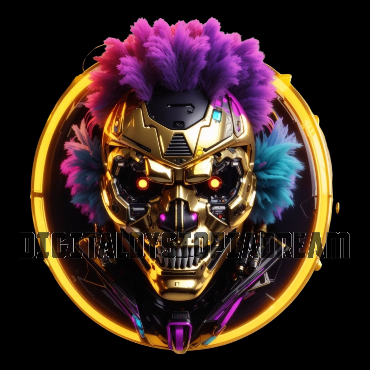 Cyberpunk Clown Skull Twitch Sub Bit Badges for Streamers, Vtuber ...