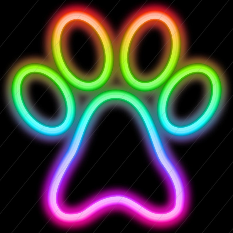 Neon Paws Twitch/kick Sub Bit Badges for Streamers,vtubers,dog and Cat ...