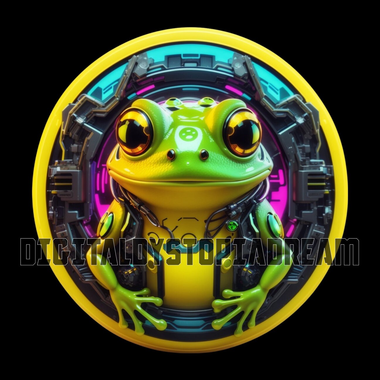 Cyberpunk Frogs Twitch Kick Sub Bit Badges for Streamers, Vtubers ...