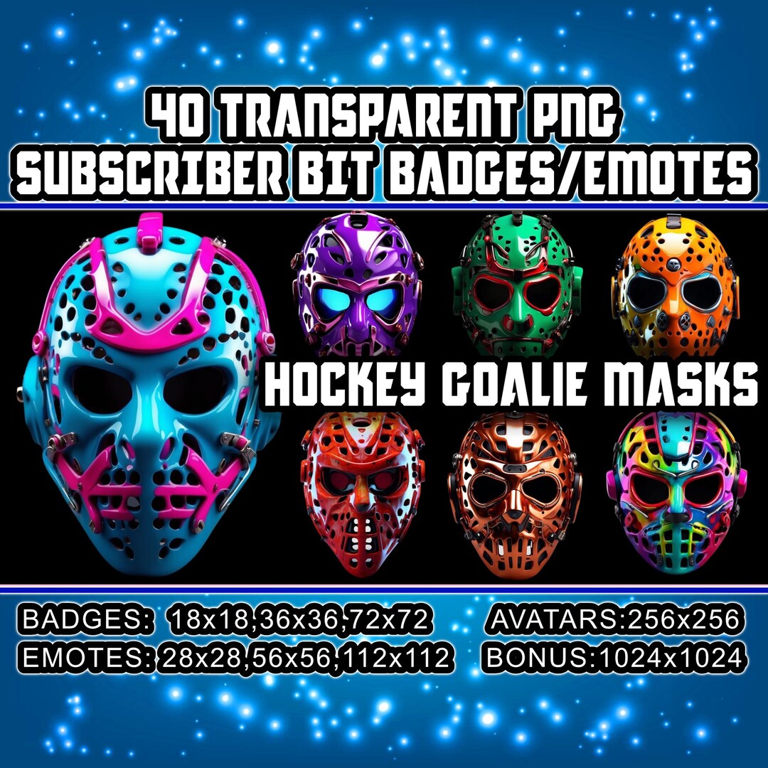 Cyberpunk Hockey Goalie Mask Twitch/kick Sub and Bit Badges for ...