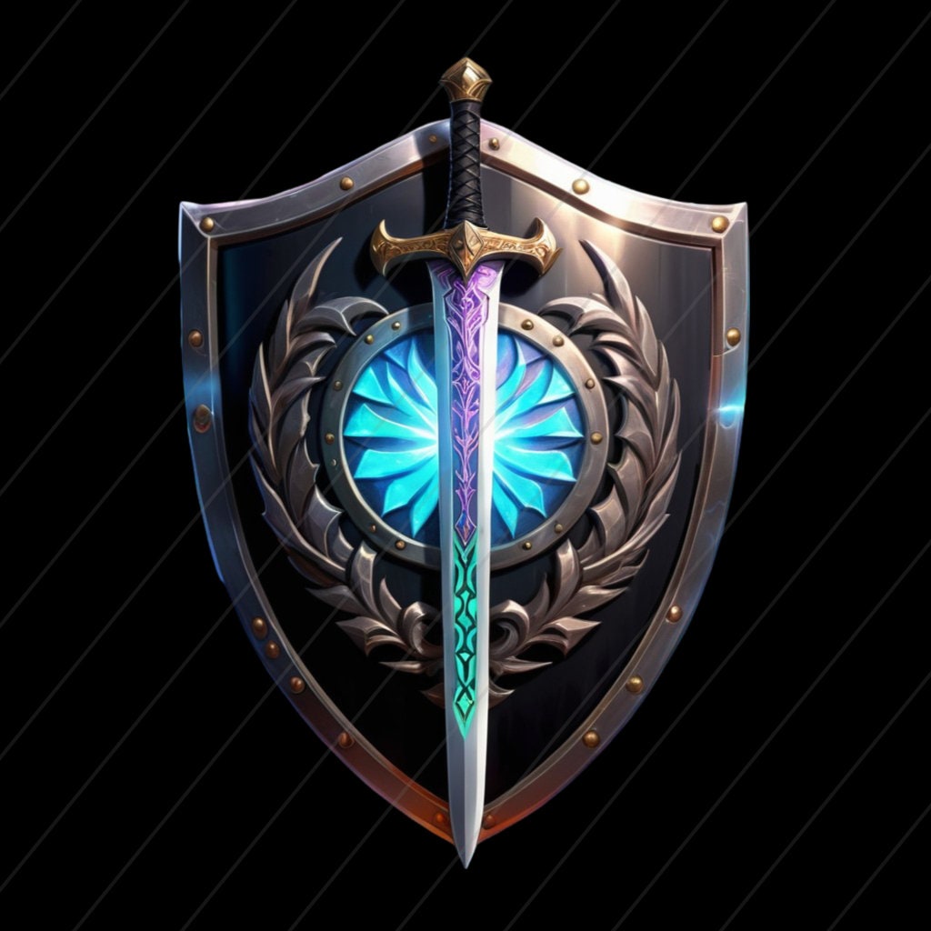 Sword and Shield Twitch Kick Sub Bit Badges for Streamers,vtubers, 40 ...