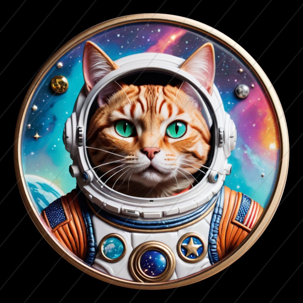 Astronaut Cats Twitch Kick Sub Bit Badges for Streamers, Vtubers,animal ...