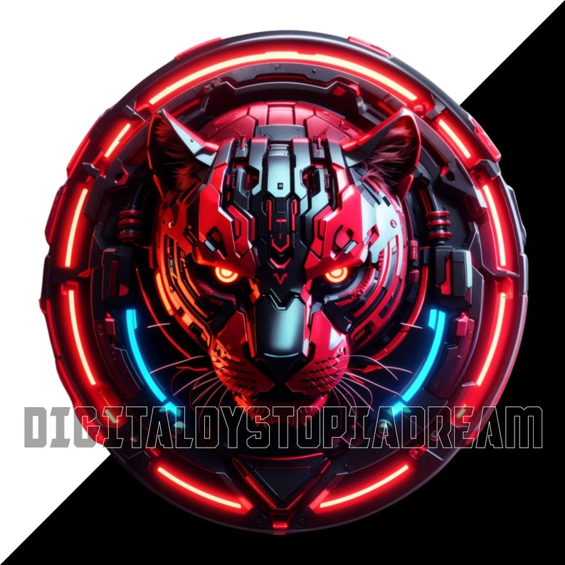 Panther Cyberpunk Twitch Sub Bit Badges for Streamers, Vtuber ,animal ...
