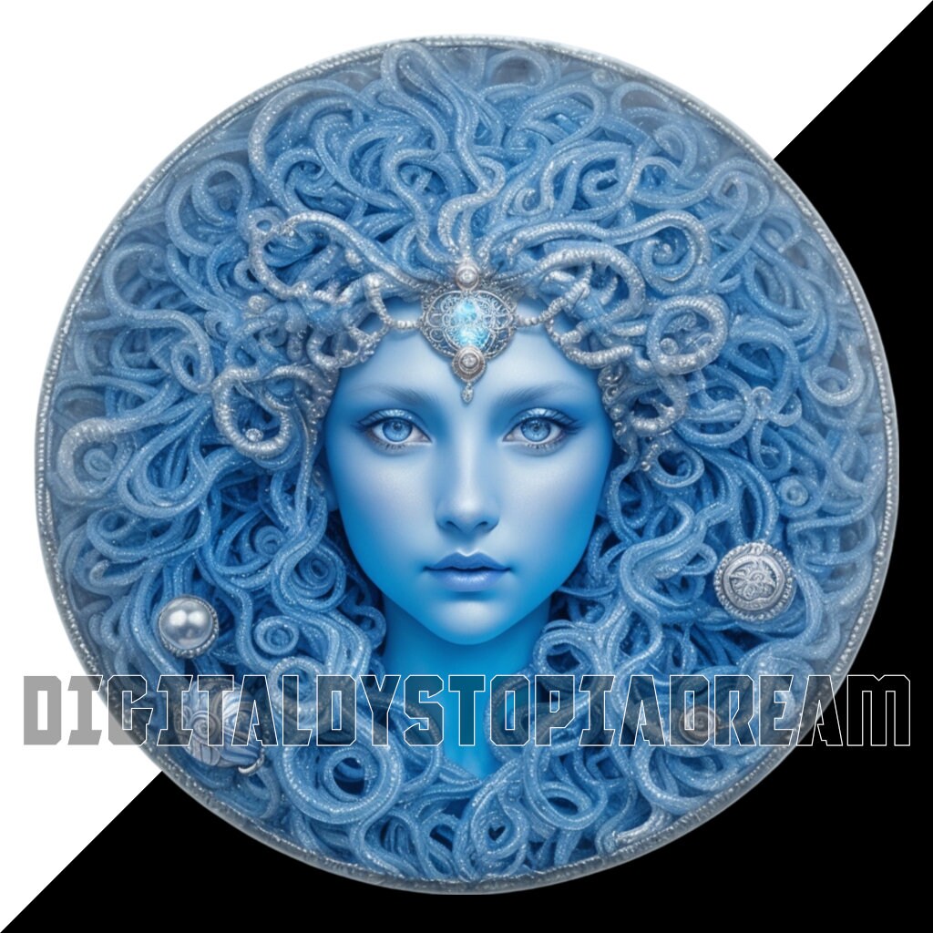 Mystical Medusa Emotes 32 Transparent PNG Twitch Sub Bit Badges for ...