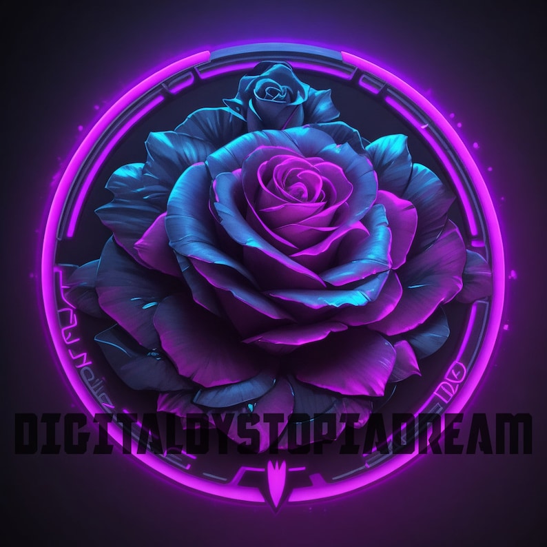 Cyberpunk Roses Twitch Sub and Bit Badges for Streamers,vtubers,rose ...