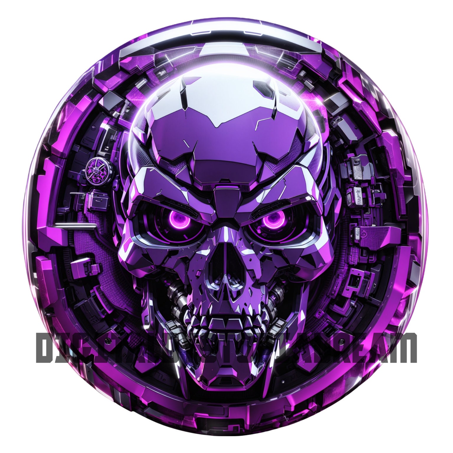 Cyberpunk Skull PNG Bundle Skull Clipart Skeleton Designs Skull SVG ...