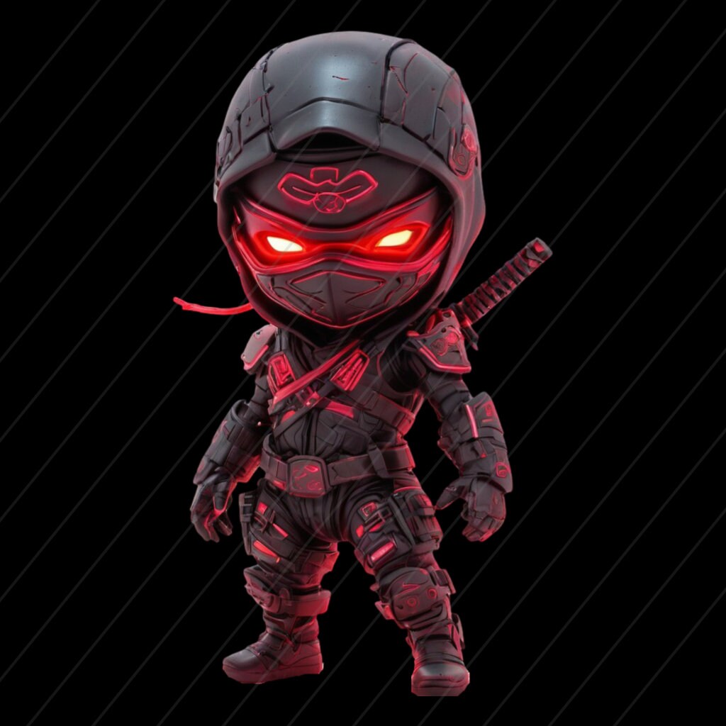 Cyberpunk Chibi Ninja Twitch Kick Sub Badges and Bit Badges for ...