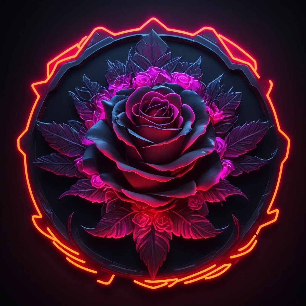 Cyberpunk Roses Twitch Sub and Bit Badges for Streamers,vtubers,rose ...