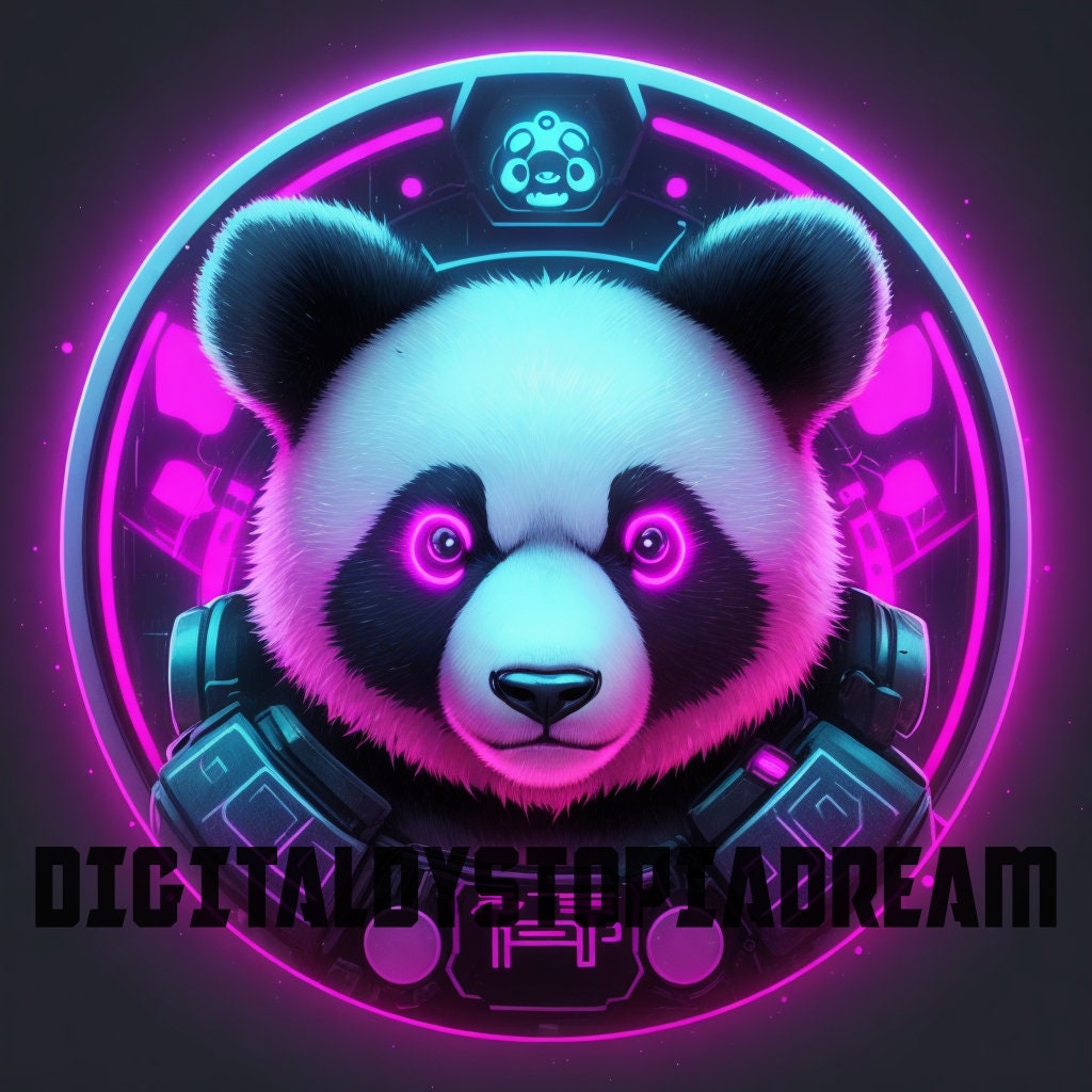 Cyberpunk Panda Bears Twitch Kick Sub and Bit Badges for Streamers ...