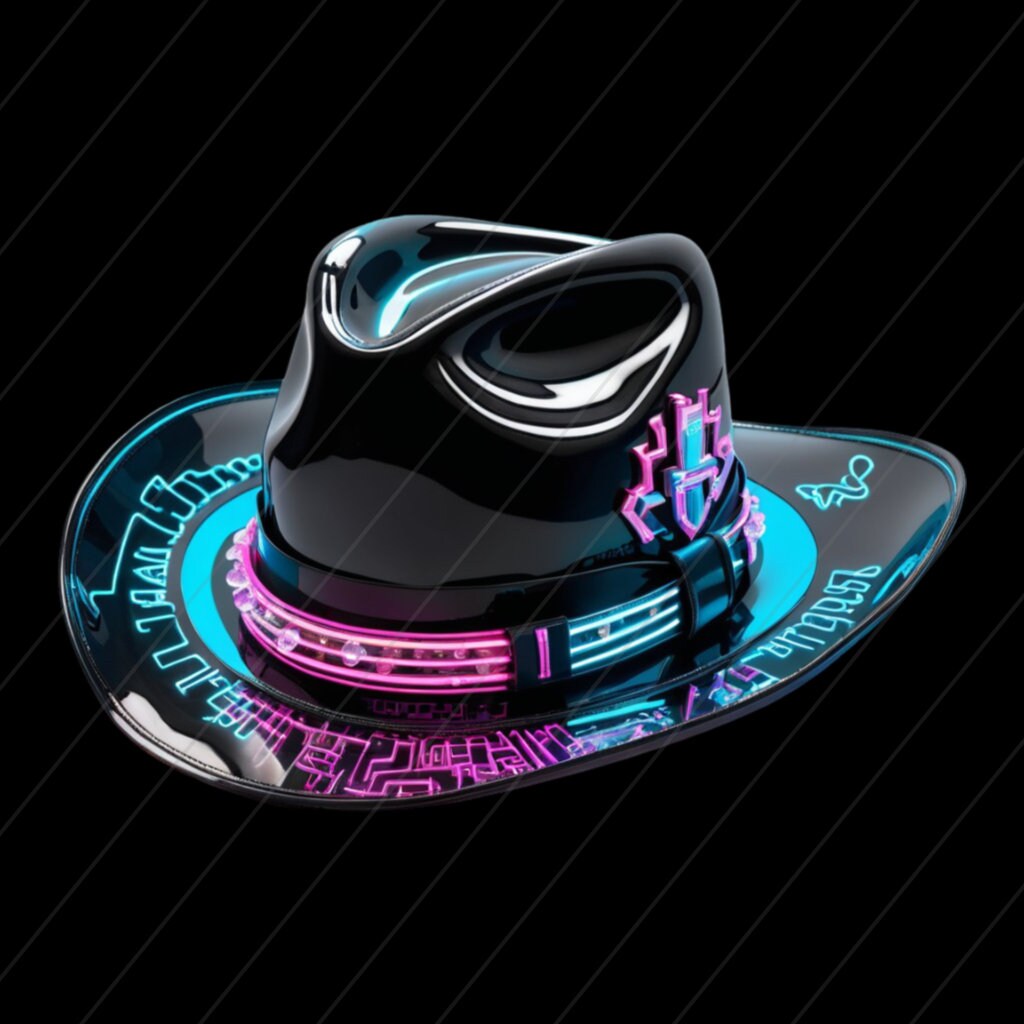 Neon Cowboy Hats Twitch Sub Bit Badges for Streamers,vtubers,40 ...