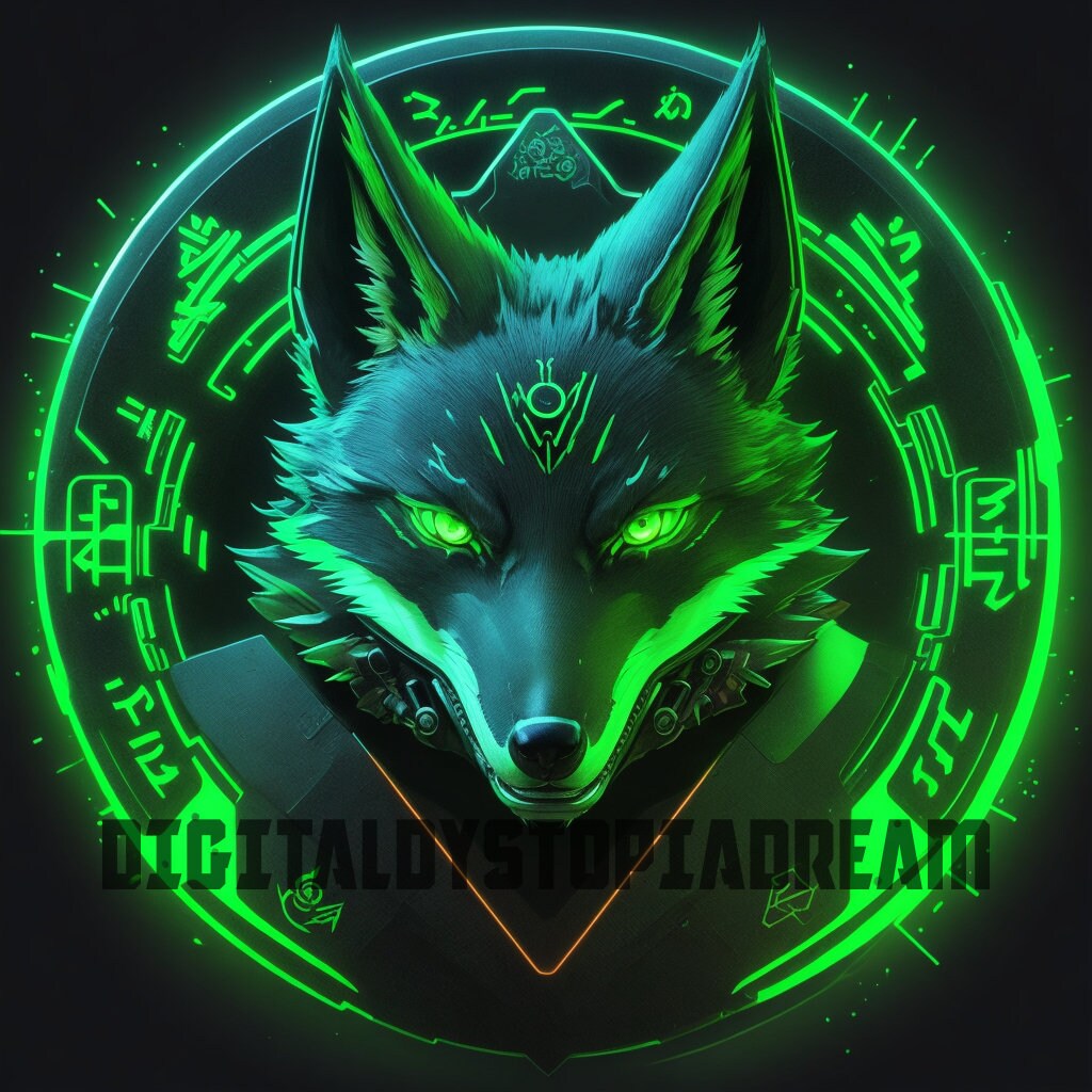 Cyberpunk Kitsune Twitch Kick Sub and Bit Badges for Streamers ...