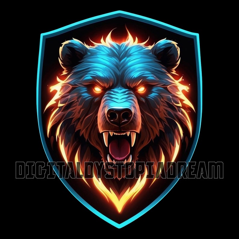Grizzly Bear Shields Twitch Kick Sub/bit Badges for Streamers,vtubers ...