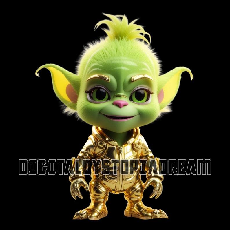 Baby Grinch Cyberpunk Twitch Kick Sub Bit Badges for Streamers, Vtuber ...
