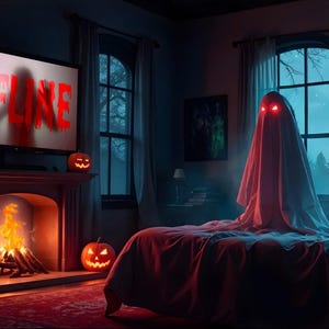 Haunted Bedroom Animated Virtual Background Vtuber Twitch Streaming ...