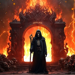 Grim Reaper Hell Gate Animated Virtual Background Vtuber Twitch ...