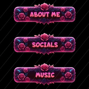 Roses Streaming Bundle Twitch Kick Sub Bit Badges for Streamers,vtubers ...