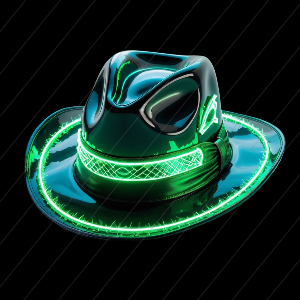Neon Cowboy Hats Twitch Sub Bit Badges for Streamers,vtubers,40 ...