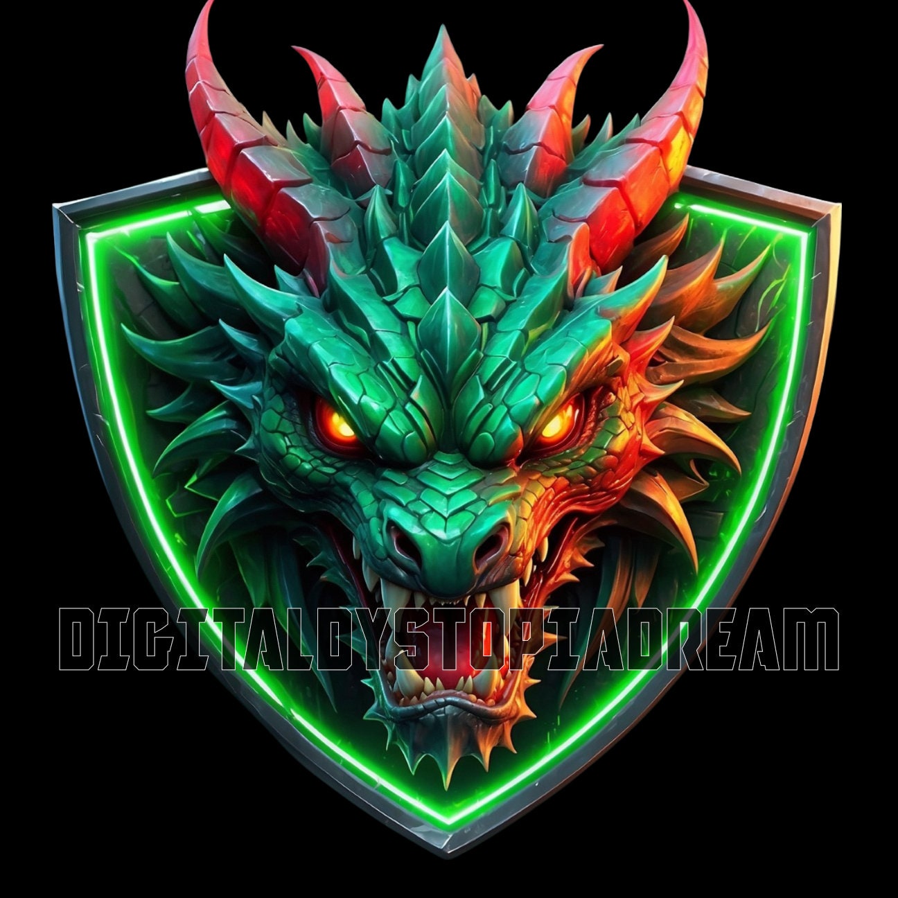 Cyberpunk Dragon Shields Twitch Kick Sub/bit Badges for Streamers ...