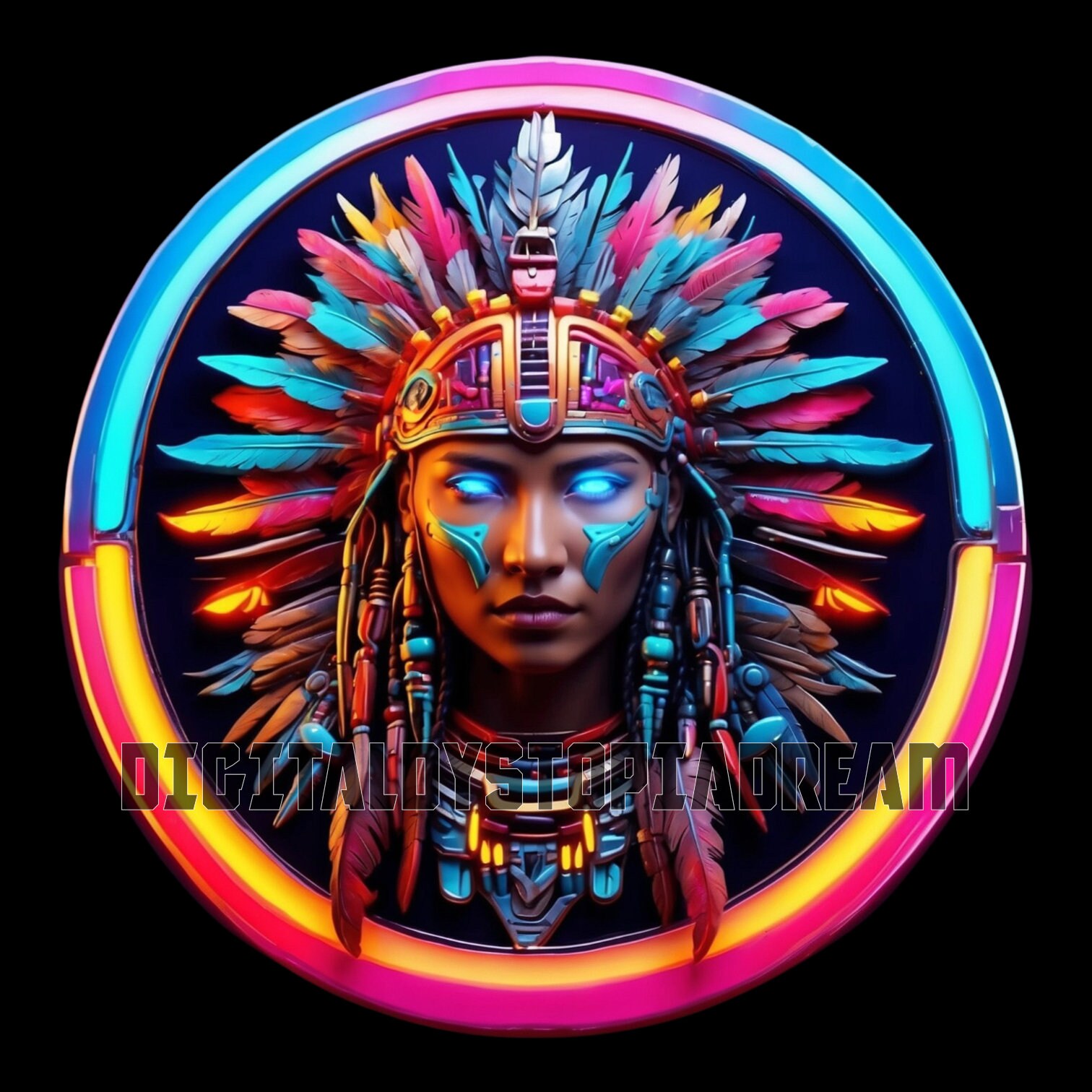 32 Native American Cyberpunk Twitch Sub Bit Badges for Streamers ...