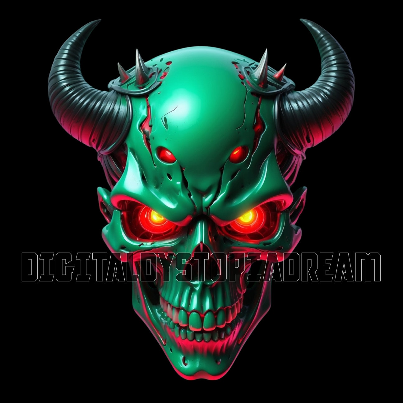 Cyberpunk Devil Skulls 32 Transparent PNG Twitch Kick Sub Bit Badges ...