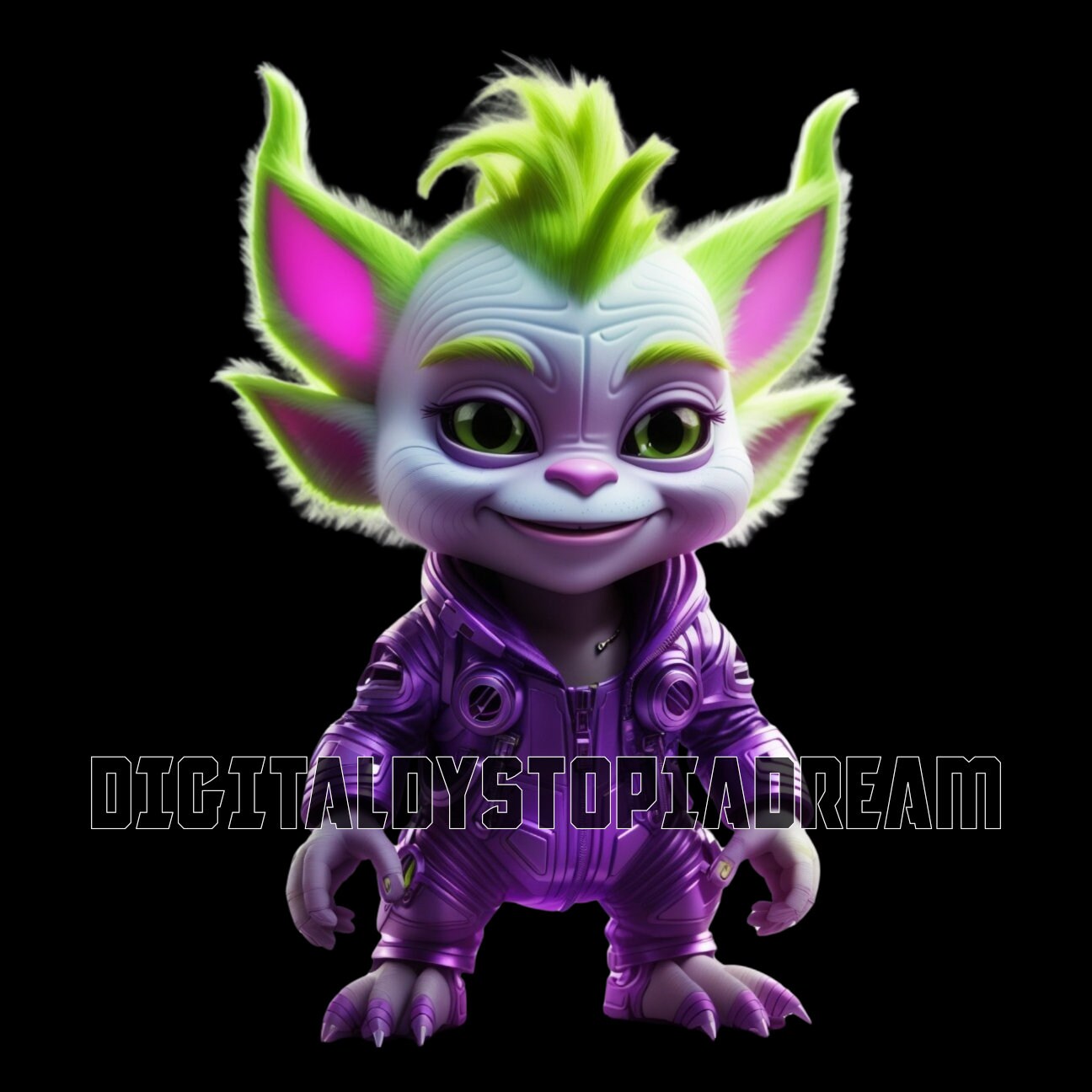 Baby Grinch Cyberpunk Twitch Kick Sub Bit Badges for Streamers, Vtuber ...
