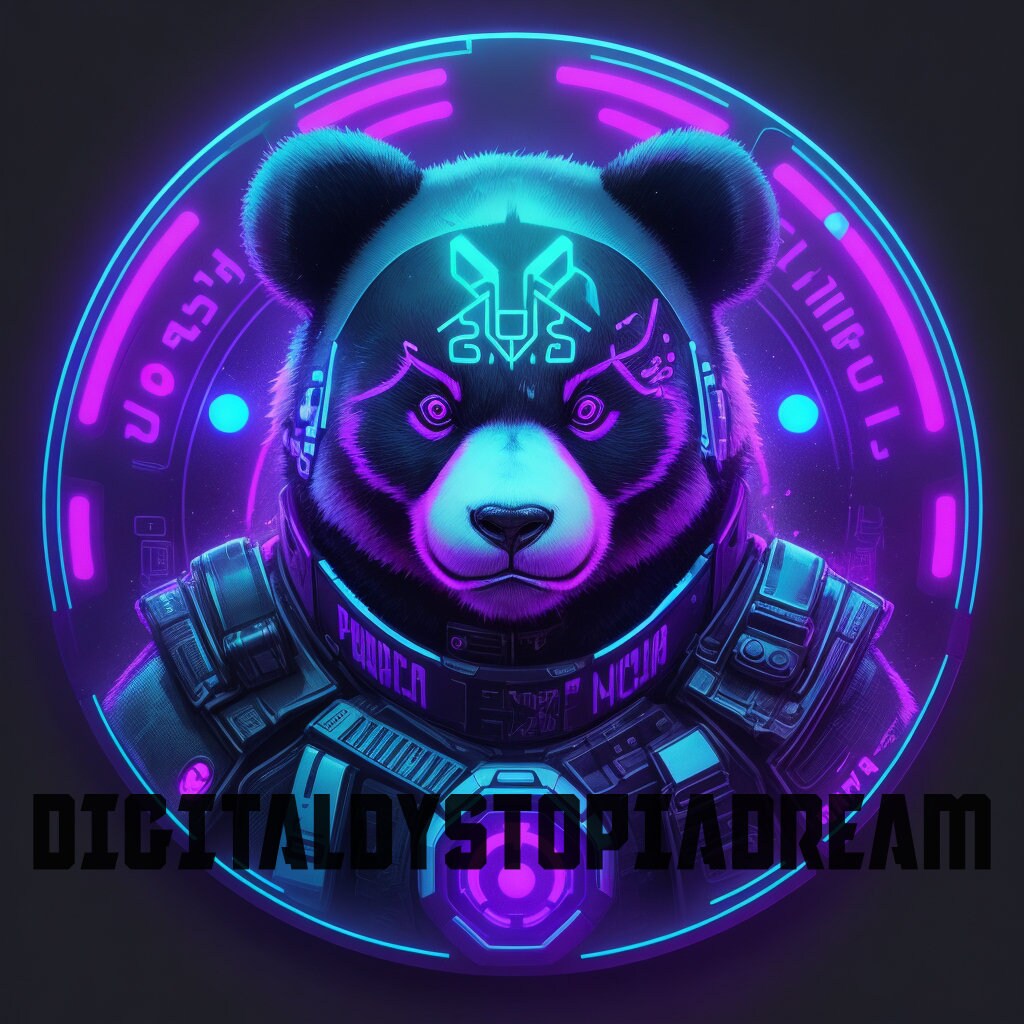 Cyberpunk Panda Bears Twitch Kick Sub and Bit Badges for Streamers ...