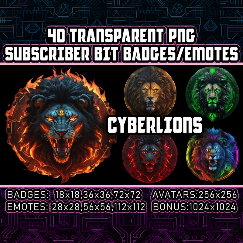 Lion Sub Badges for Kick - Etsy UK