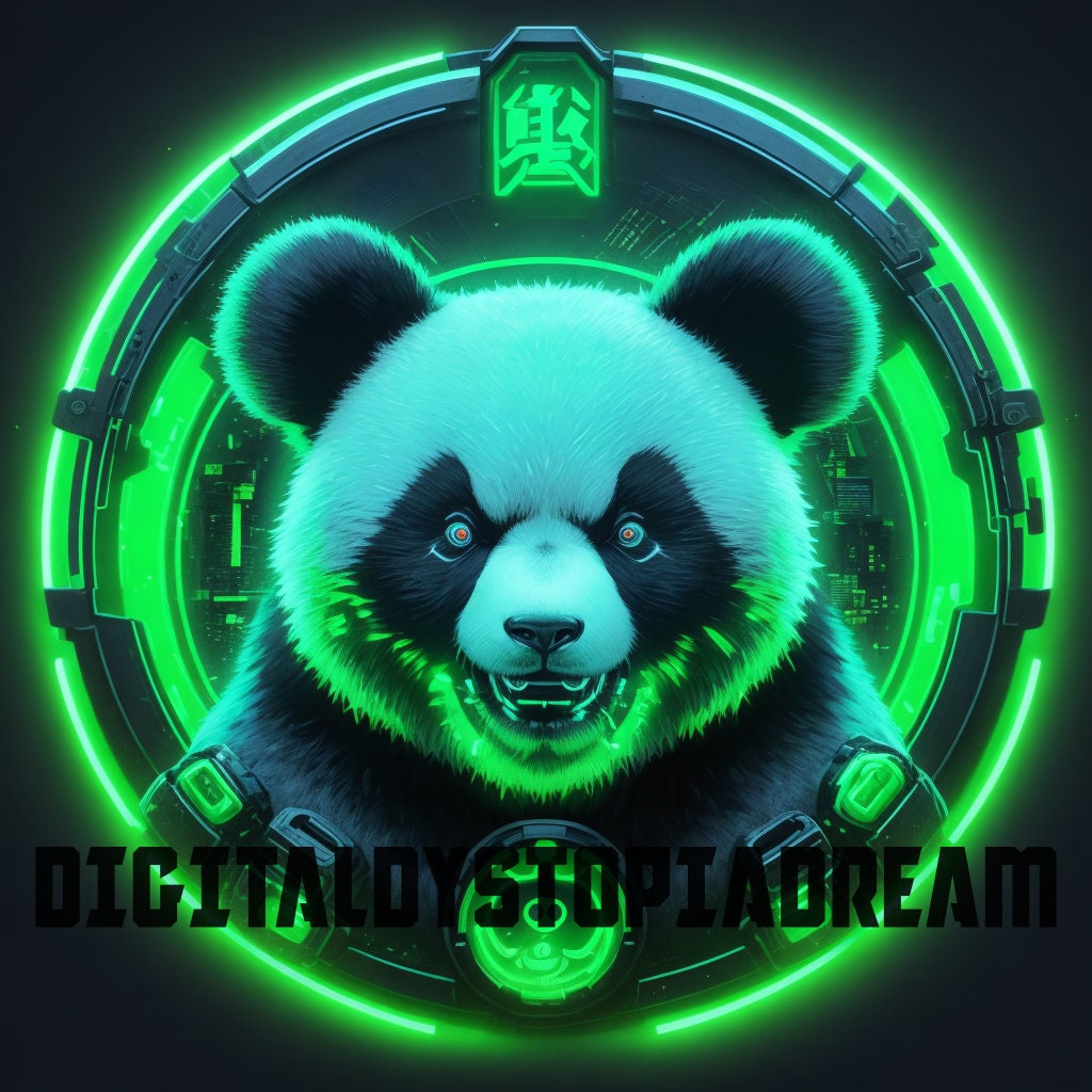 Cyberpunk Panda Bears Twitch Kick Sub and Bit Badges for Streamers ...