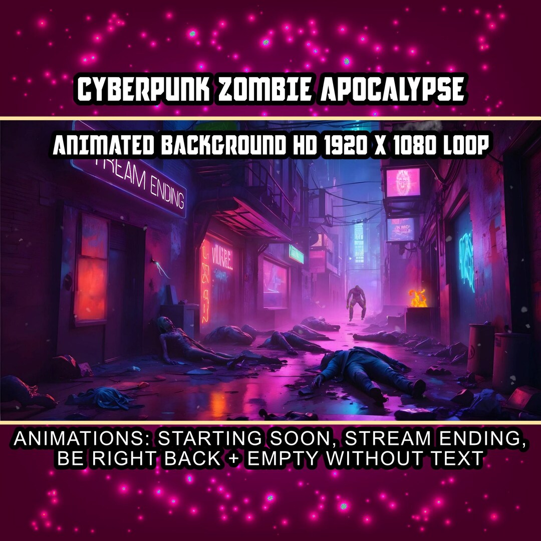 Zombie Alley Animated Background Vtuber Twitch Streaming Moving ...