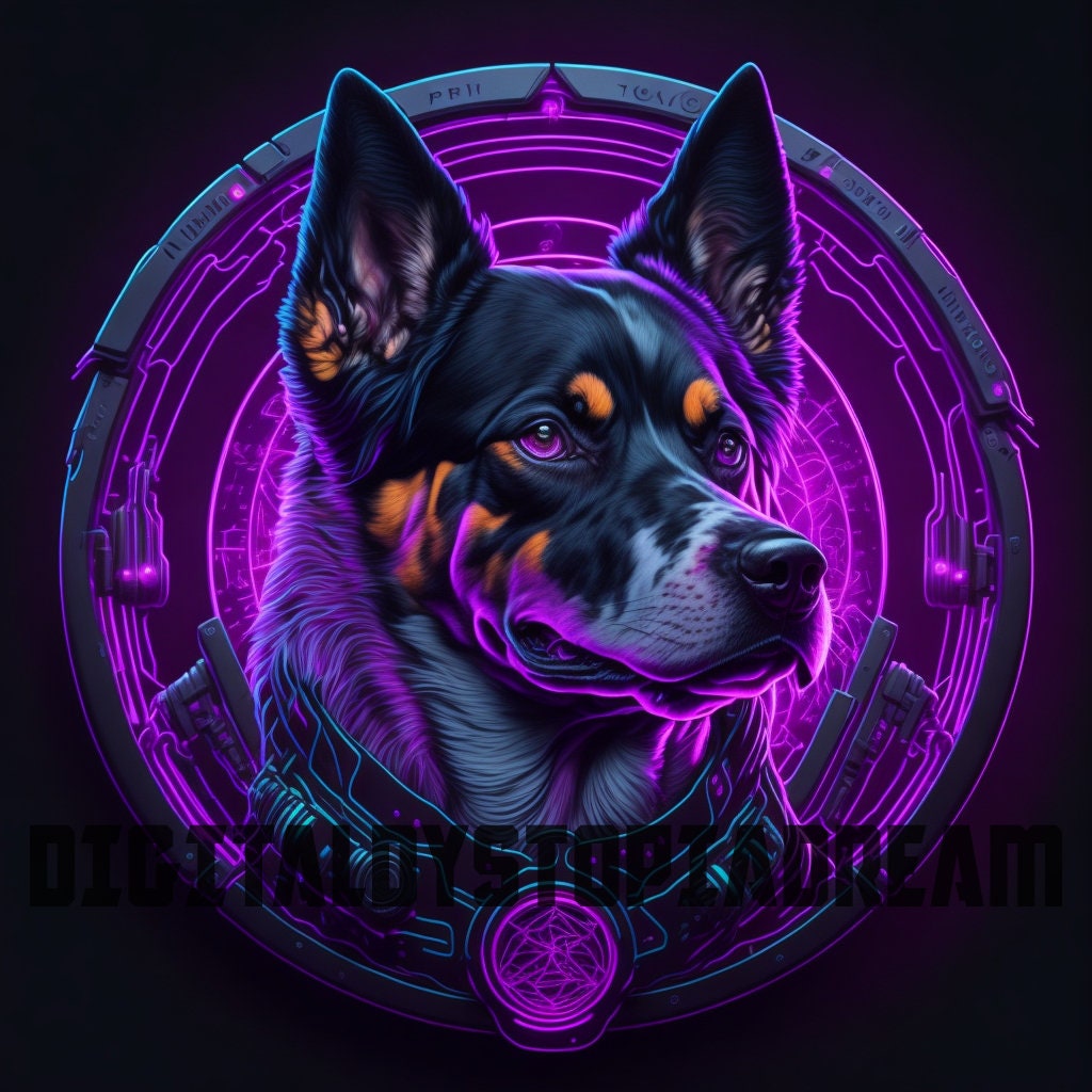 Cyberpunk Dog Twitch Sub Badges and Bit Badges for Streamers | Dark ...