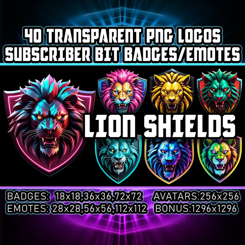 Lion Sub Badges for Kick - Etsy