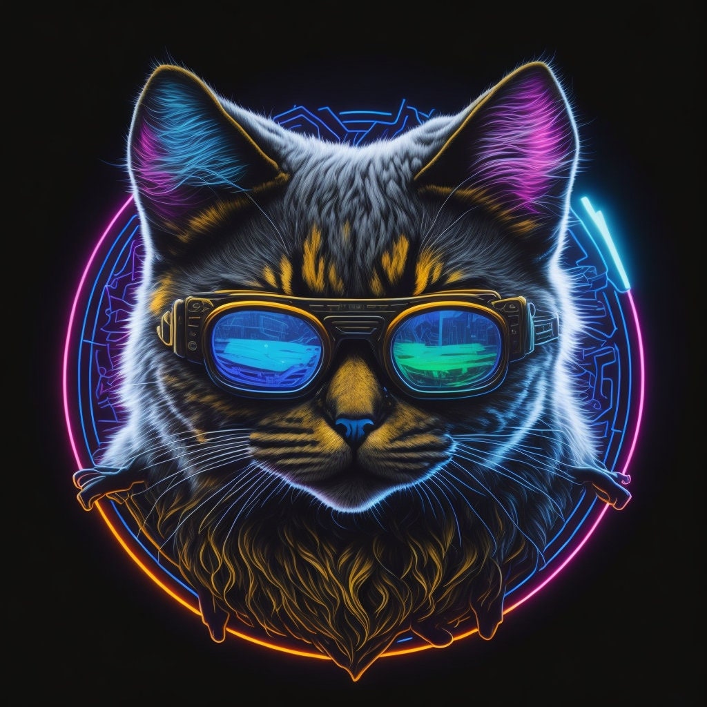 32 Cyberpunk Cats Twitch Sub Badges and Bit Badges for Streamers ...