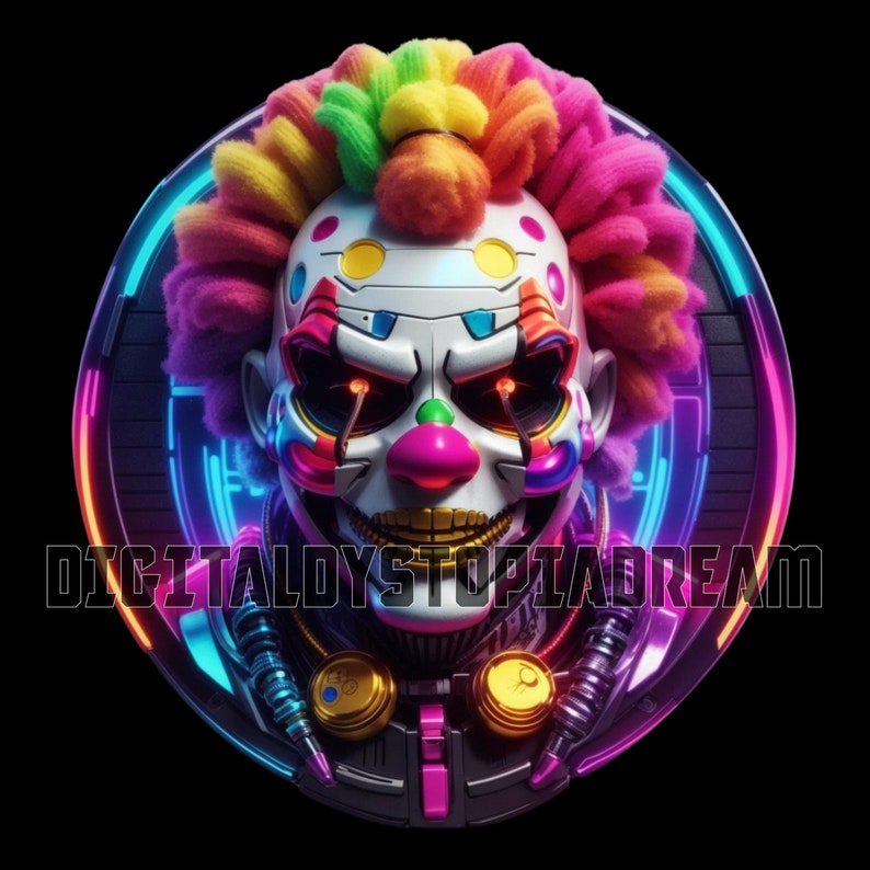 Cyberpunk Clown Skull Twitch Sub Bit Badges for Streamers, Vtuber ...