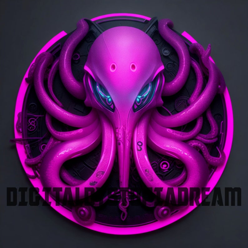 Cyberpunk Octopus Twitch Sub Badges and Bit Badges for Streamers ...