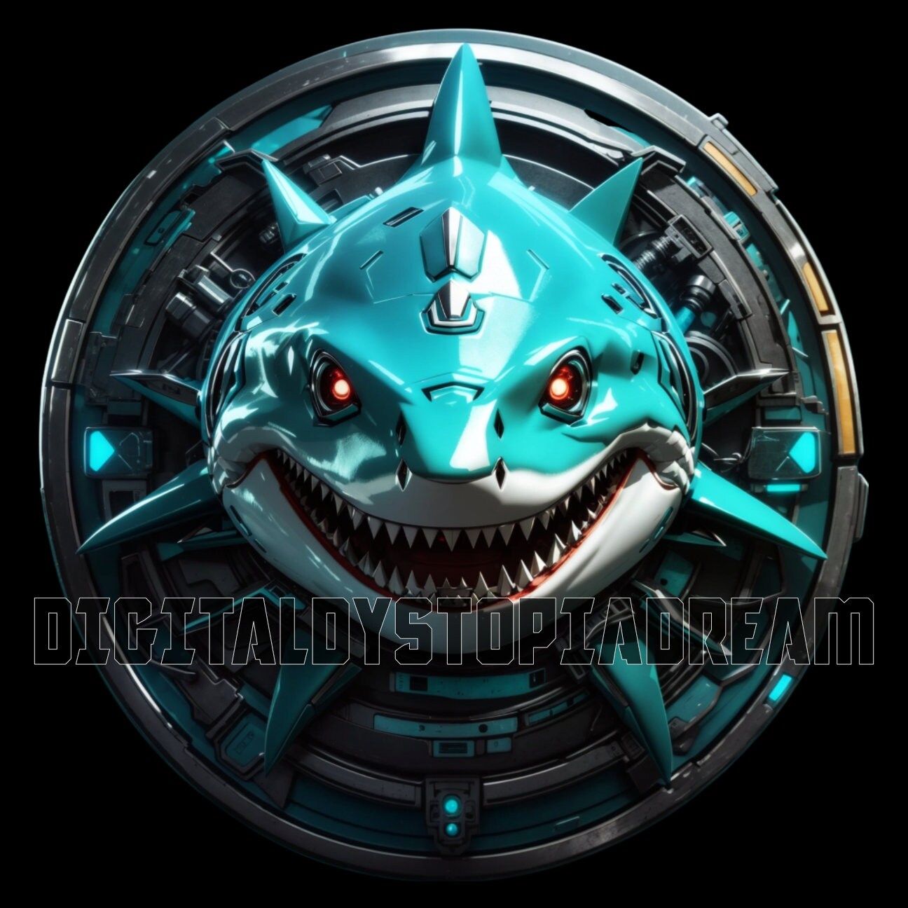 Cyberpunk Sharks Twitch Kick Sub Bit Badges for Streamers, Vtubers ...