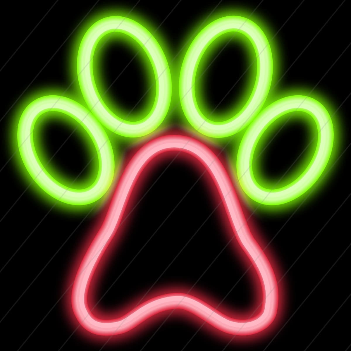 Neon Paws Twitch/kick Sub Bit Badges for Streamers,vtubers,dog and Cat ...