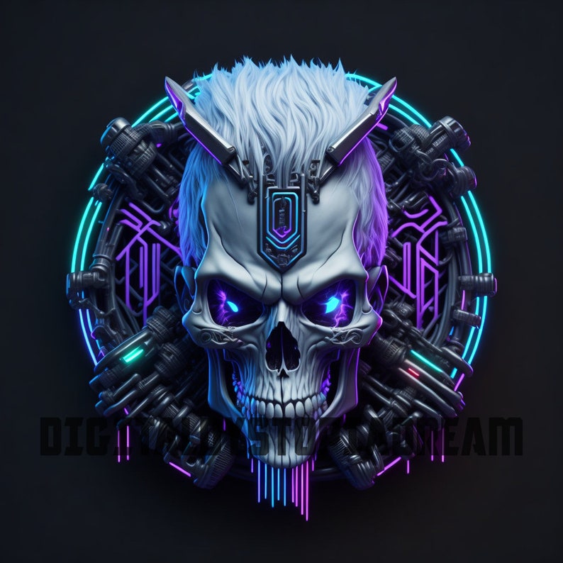 40 Cyberpunk Skulls Twitch Sub Badges Bit Badges for Streamers Vtubers ...