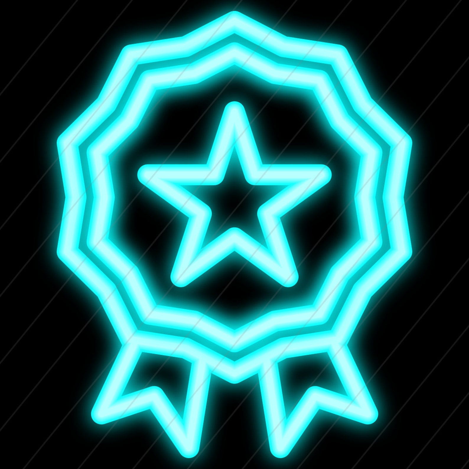 Neon Medals Twitch/kick Sub Bit Badges for Streamers,vtubers, 24 ...