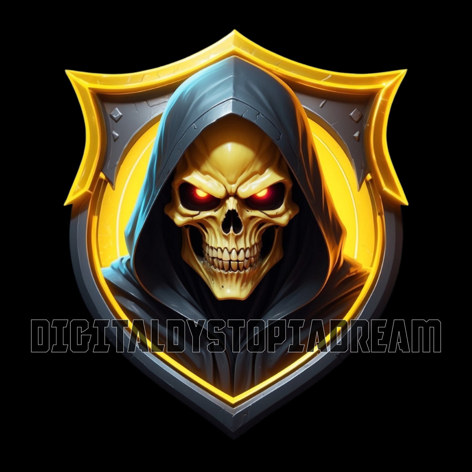 Cyberpunk Grim Reaper Shields Twitch Sub/bit Badges for Streamers ...