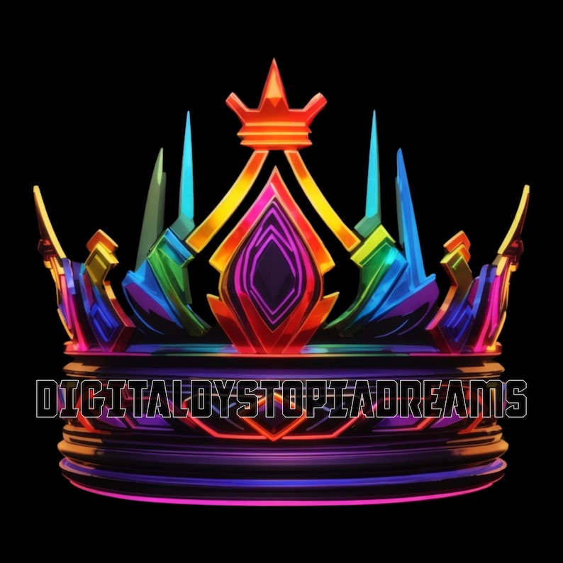 Crowns Cyberpunk Twitch Sub Bit Badges for Streamers, Vtuber, 40 Royal ...