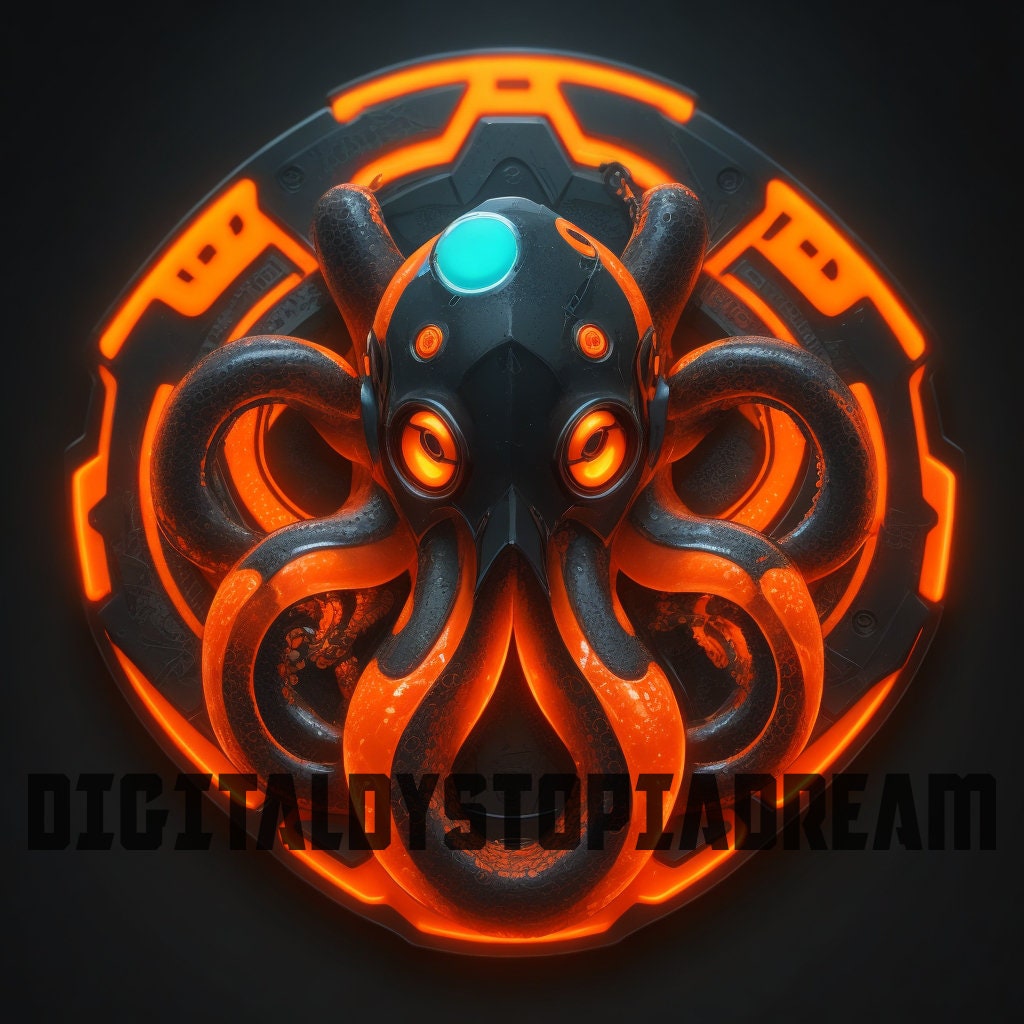 Cyberpunk Octopus Twitch Sub Badges and Bit Badges for Streamers ...