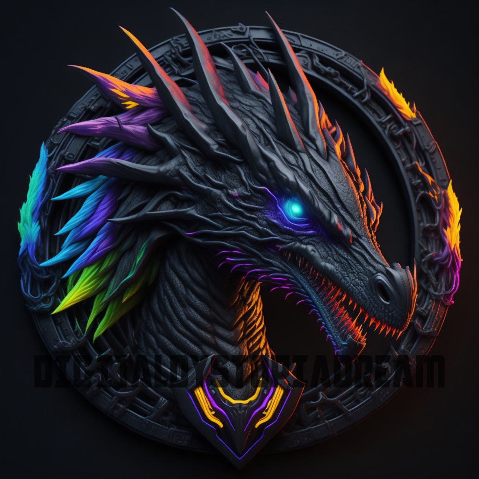 Cyberpunk Dragons Twitch Sub Badges and Bit Badges for Streamers ...