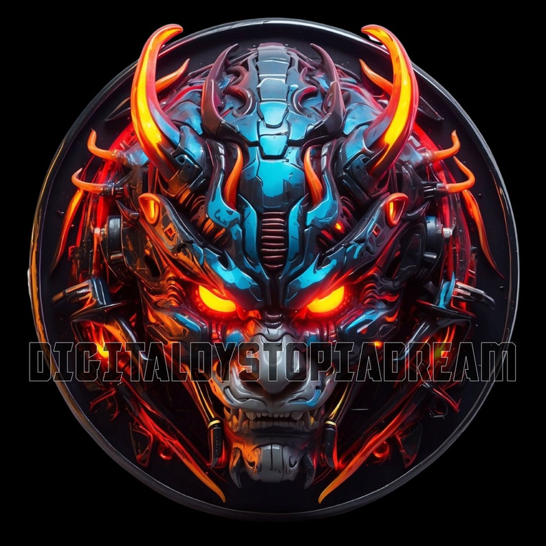 Oni Mask Cyberpunk Twitch Kick Sub Bit Badges for Streamers,vtubers ...