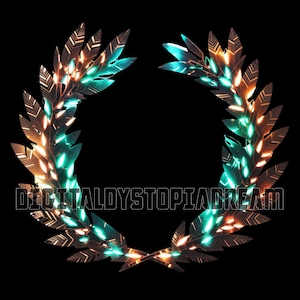 Cyberpunk Neon Laurel Wreath Twitch Kick Sub Bit Badges for Streamers ...