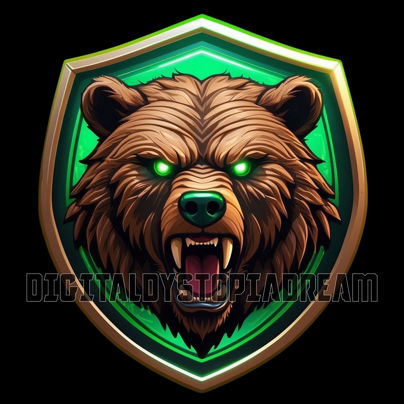 Grizzly Bear Shields Twitch Kick Sub/bit Badges for Streamers,vtubers,42 Transparent PNG ...