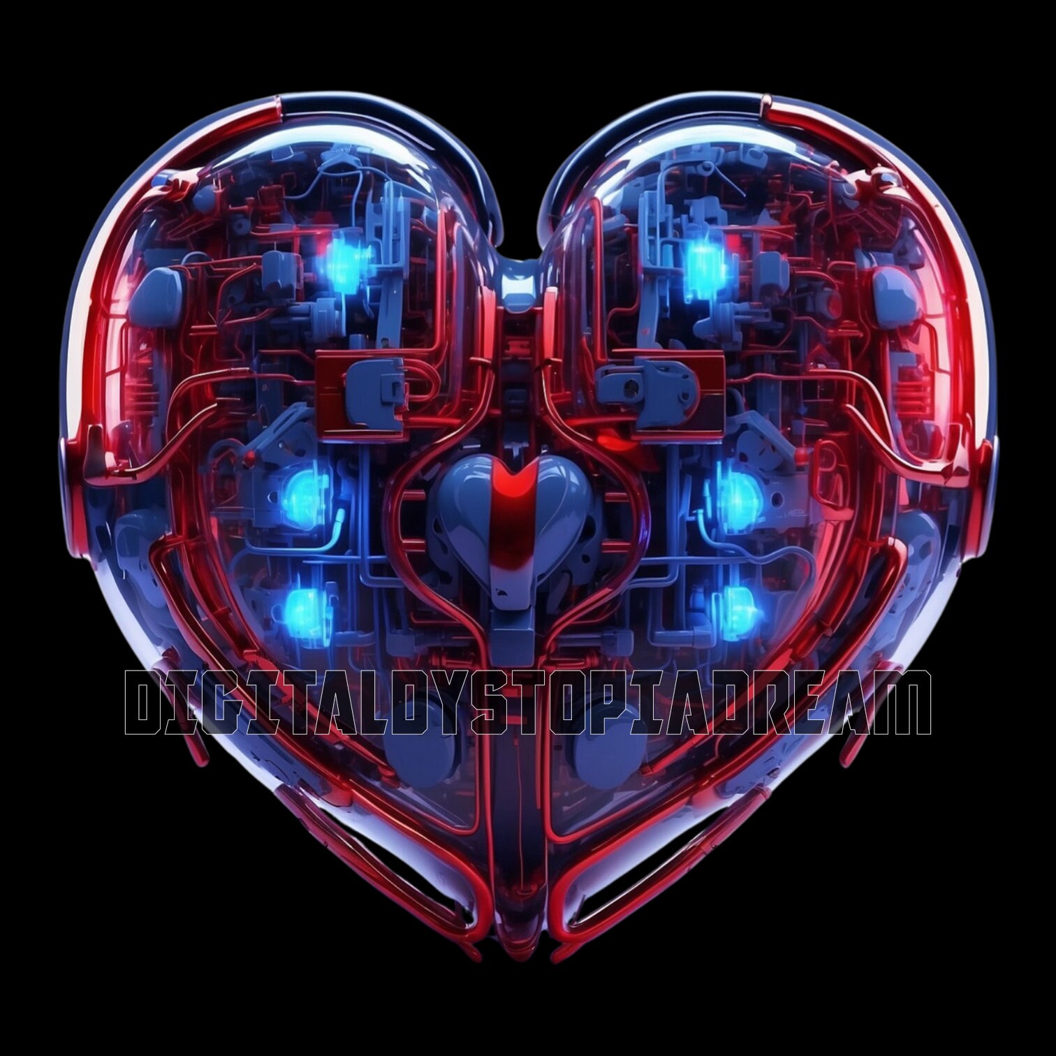 Cyberpunk Mechanical Hearts Twitch Sub Bit Badges for Streamers,vtubers ...