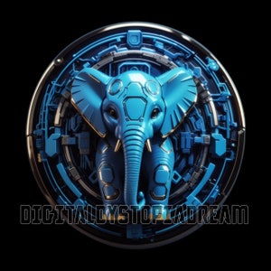 Cyberpunk Elephants Twitch Kick Sub/bit Badges for Streamers,vtubers ...